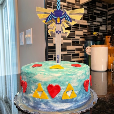 Zelda Master Sword Personalized Cake Topper - Etsy