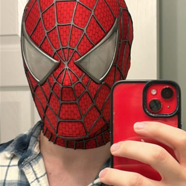 Black Spiderman Mask,tobey Maguire Spiderman Mask With Faceshell Lenses ...
