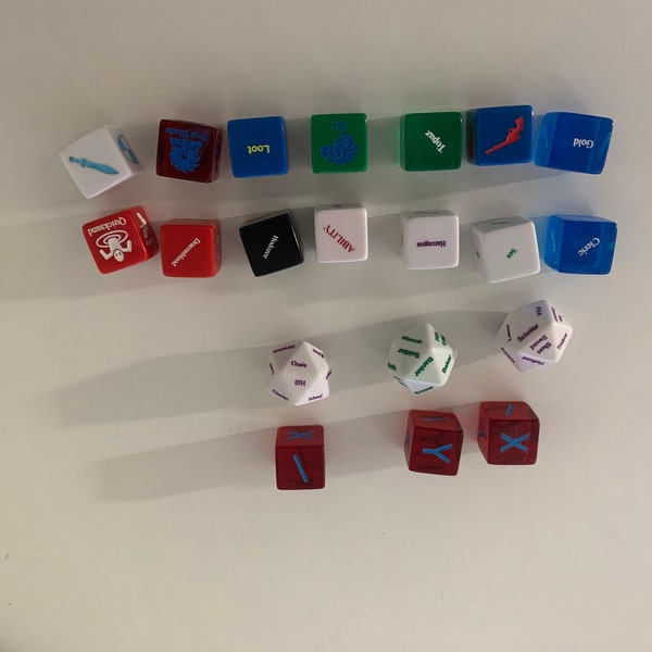 Shield and Sword Custom D6 Die 16mm Gaming Tabletop RPG Dice Roleplay ...