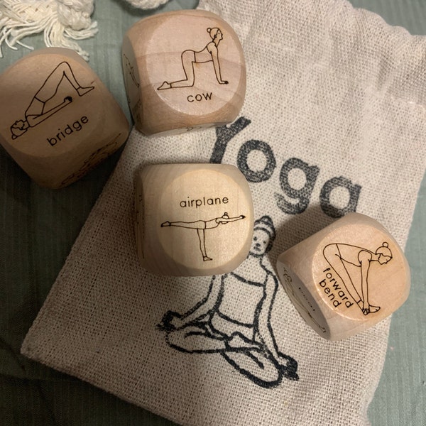 Yoga Game - Kids Yoga Dice Wood Game - Children's Yoga Poses ...