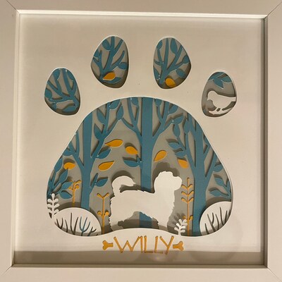 Maltese Dog Breed Shadow Box SVG, 3d Papercut SVG, Layered Paper Art ...