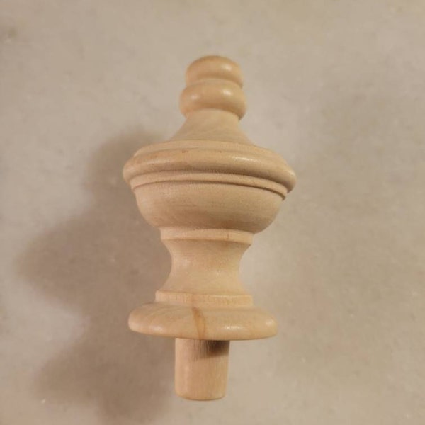Wooden Finials Decorative Accents Wood Finial Furniture Curtain Rod ...