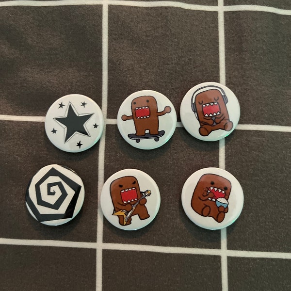 Domo Pins! | 4 Piece 1 Inch Button Pin Set | Comes With Freebies! - Etsy
