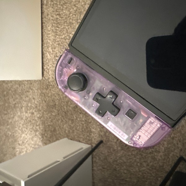 New Custom Nintendo Switch Clear Atomic Purple D-pad Joy-con Controller ...