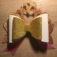 Princess Bow SVG, Crown Bow Template SVG, Tiara Hair Bow, Felt Bow PDF ...