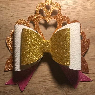 Princess Bow SVG, Crown Bow Template SVG, Tiara Hair Bow, Felt Bow PDF ...