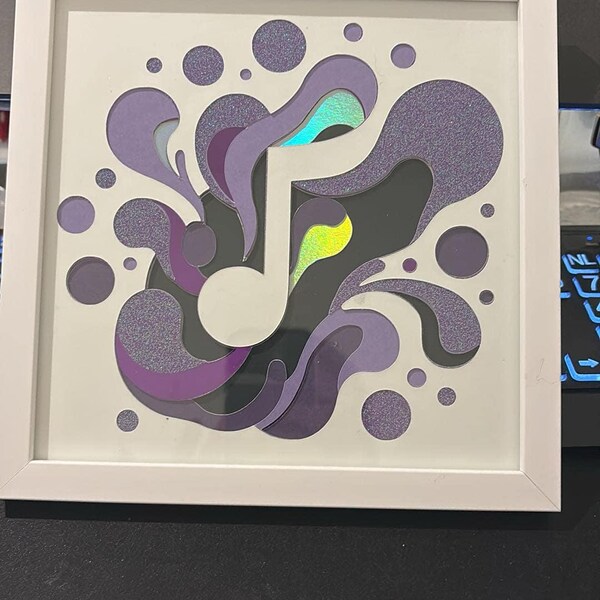 3d Musical Note Layered Design, Shadow Box Templates, 3d Layered Art ...