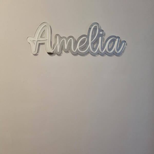 Layered Name Sign Please Write Me Font Kids Room, Wall Decor Acrylic ...
