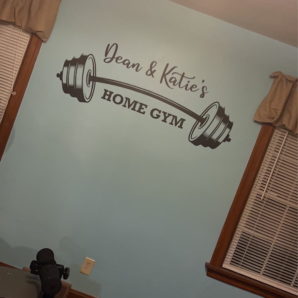 Personalized Home Gym Wall Decal | Fitness Wall Sticker, Vinyl ...