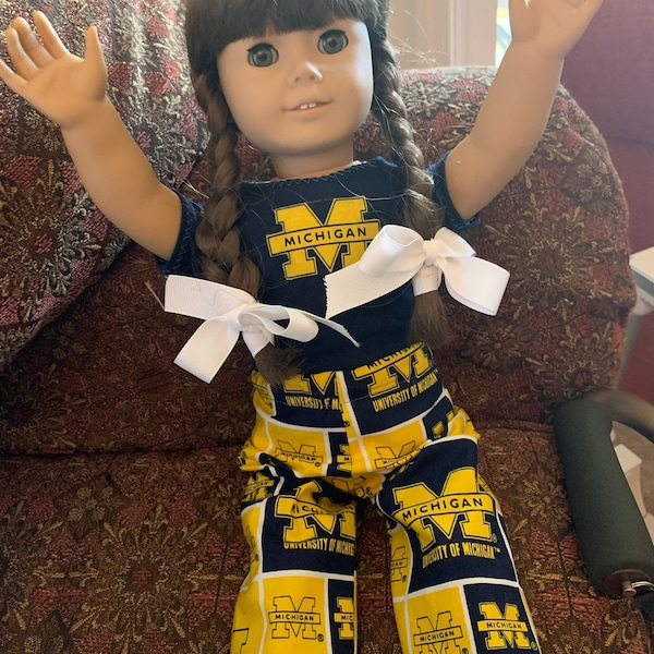 University of Michigan ,wolverines !,18 Inch Doll Clothes ,handmade ...