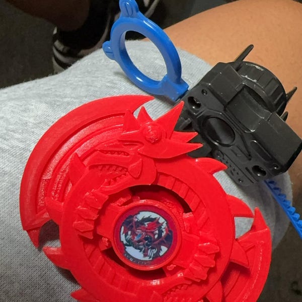 Beyblade X Strike Hawk 4-80 LF Dual-spin 3D Print PLA Stainless Steel ...