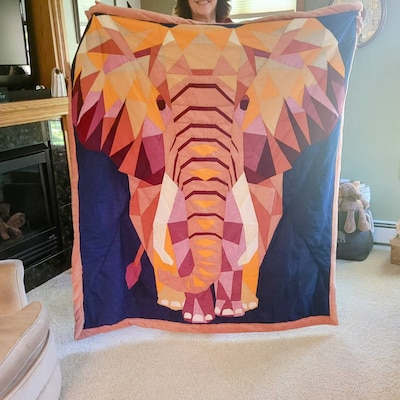 Elephant Abstractions Quilt KIT or Pattern by Violet Craft - Etsy