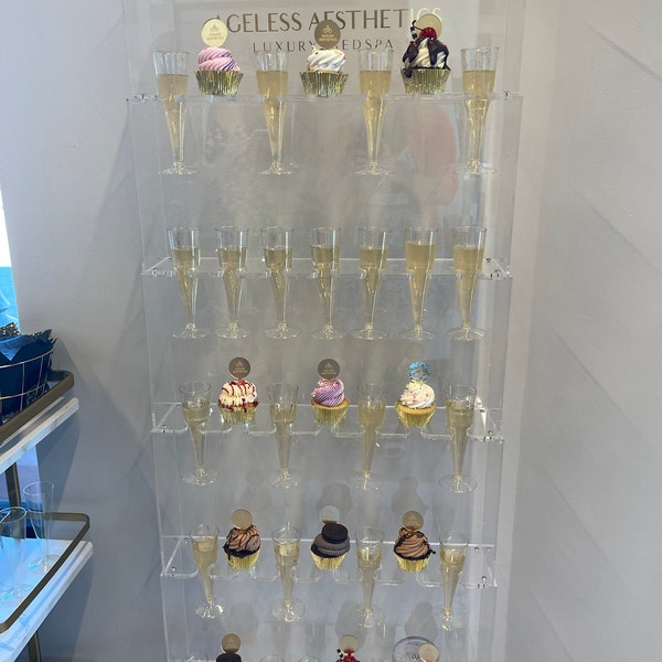 Personalized Handmade Acrylic Wedding/party Champagne Wall - Stacked ...