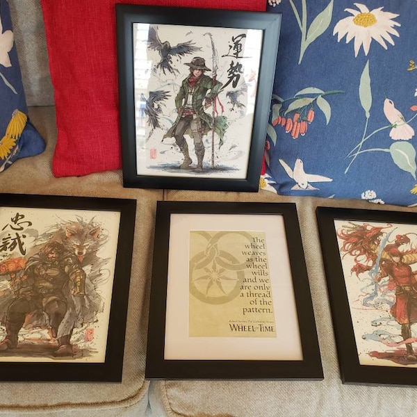 3-piece Set Fine Art PRINT 8x10" Wot Rand Mat Perrin With Calligraphy ...