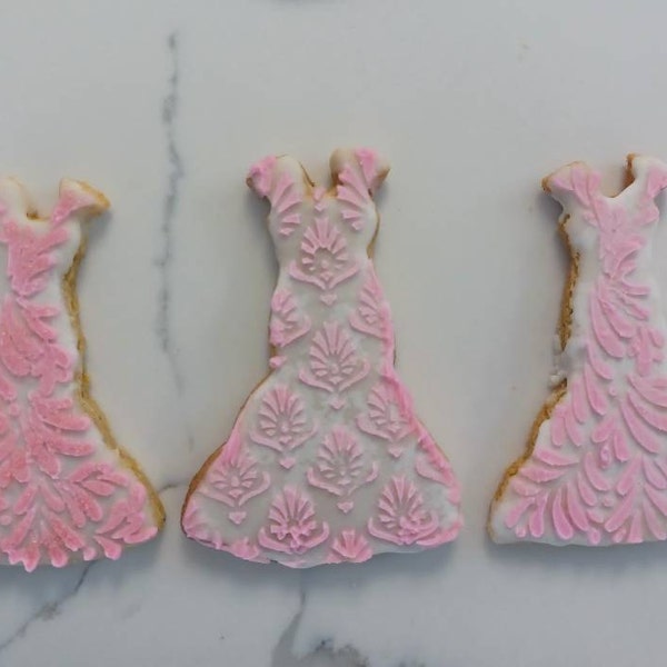 Vintage Lace Wedding Dress Cookie Cutter & Stencil Set - Etsy