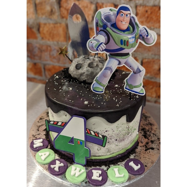 SVG ONLY - Buzz Lightyear Toy Story Style Birthday Number Age Cake ...