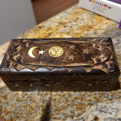 Celestial Floral Wood Celtic Box Set, Irish Wooden Box, Welsh Keepsake ...