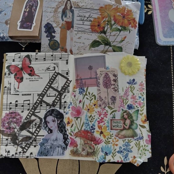 Sticker Folio, Custom Sticker Storage Booklet, Collaged Storage Folio ...