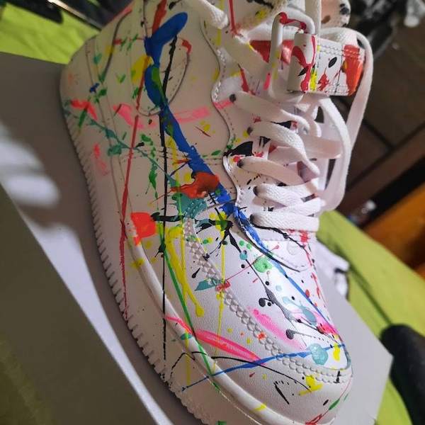 Custom Vans "neon Lights" -big Kids/adults Men Women Pink Orange Yellow ...