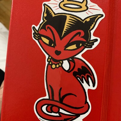 ART STICKER Devil Girl by Artist Coop Decal CP4R Right Facing - Etsy
