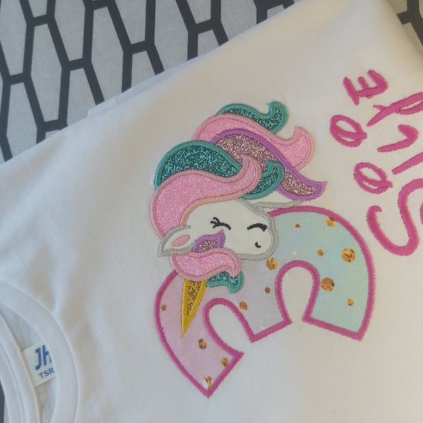 Unicorn Embroidery Design,number 3 Applique,birthday Unicorn Applique ...