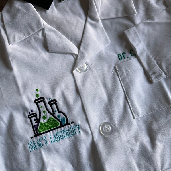 Kids' Custom Lab Coat, Embroidered Personalized Kids Lab Coat, Kids ...