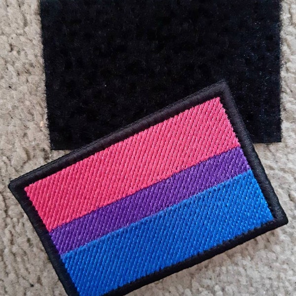 Bisexual Flag Embroidered Patch | LGBT Bi Pride | Hook and Loop, Iron-on & Sew-on Patches - Etsy