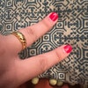 18K Gold Croissant Ring Twisted Rope Minimalist Stacking Chunky/dainty ...