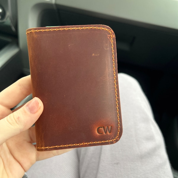 Handmade Slim Front Pocket Wallet, the Wilder Slim Wallet, Antique ...