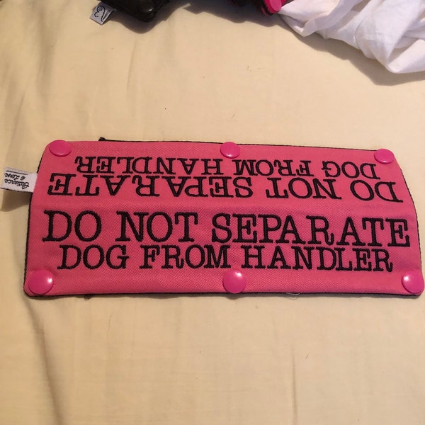1 Do Not Separate Dog From Handler, Leash Sleeve, Custom Embroidered ...