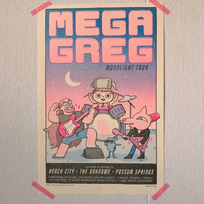 MEGA GREG Risograph Print - Etsy