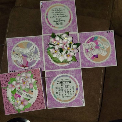 Birthday Exploding Box Birthday Card With Cake 3d Cake Pop up Card ...