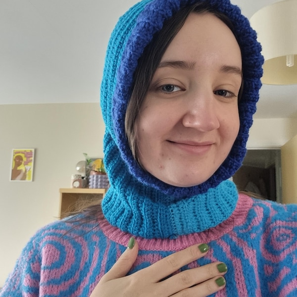 The Ribby Balaclava Crochet Pattern (digital Balaclava Hood Crochet ...