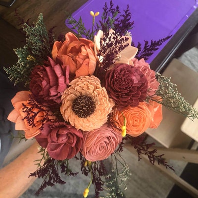 Fall Collection DIY Fall Wood Flower Bouquet Kit Sola Wood Flower ...