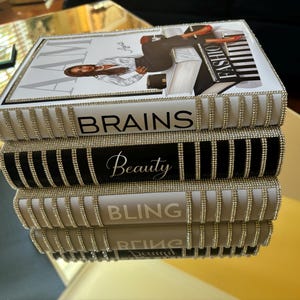 Bling Decor Glam Book Stack Custom Made Bling Books Stack of 3 Pink ...