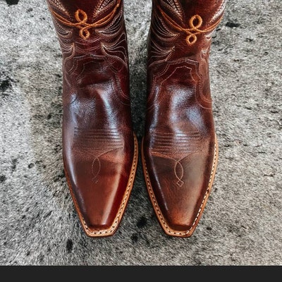 Western Leather Tooled Mules With Cowhide - Etsy