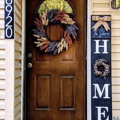 Monogram Porch Sign Welcome Porch Sign Family Name - Etsy