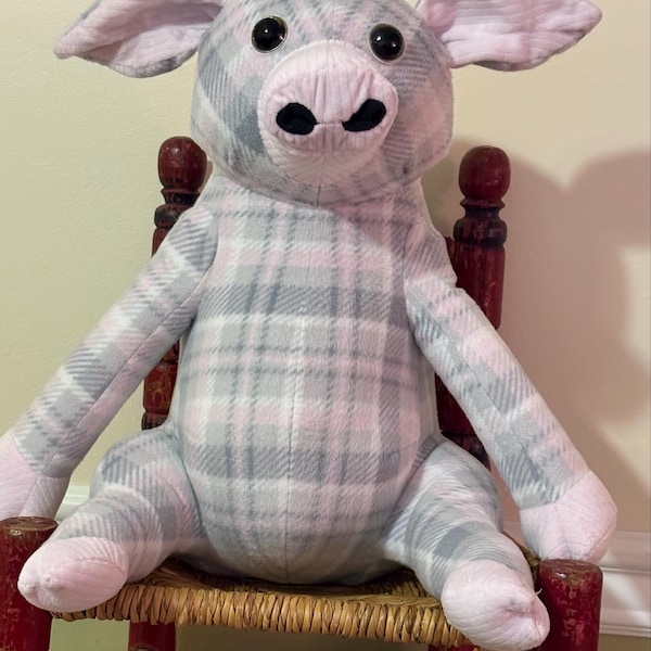 Hamilton Pig PDF Sewing Pattern 18" Plush Stuffed Animal Weighted ...