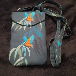 Phone Bag, Handmade Crossbody Smartphone Bag, Passport Bag, Adjustable ...