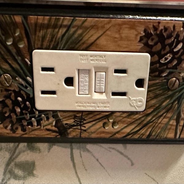 Single Switch Wooden Switch Plate Birch Tree Design - Etsy