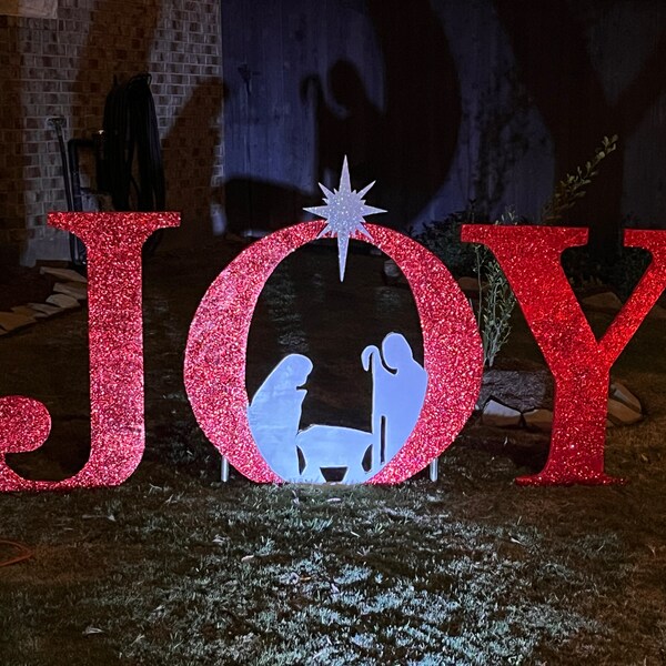 1ft - 7ft JOY Nativity Scene PDF Template ,printable Trace and Cut ...