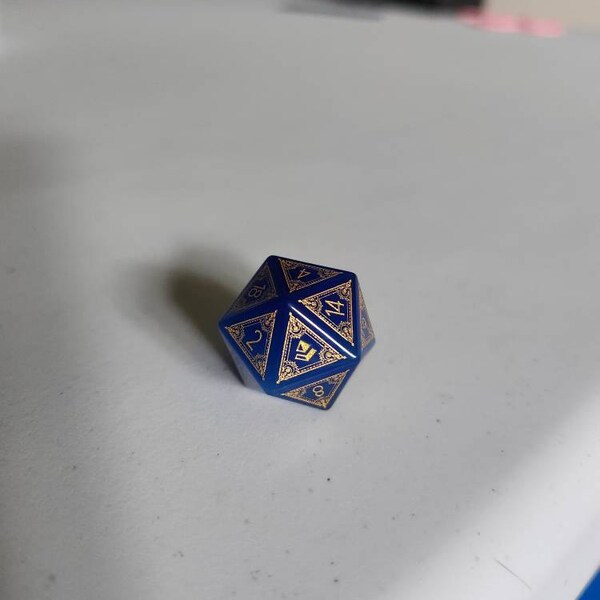 Full Set Royal Blue Opal Dice Set Set Warlock Style - Dungeons and ...