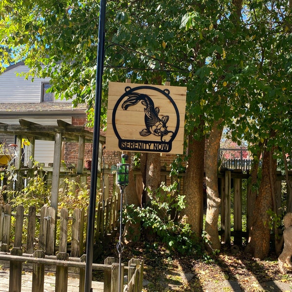 Metal Koi Fish Pond Sign: Plasma Cut Garden Decoration - Etsy