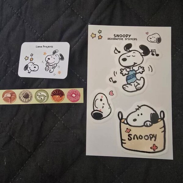 Snoopy Thank You Label | Thank You Thermal Label | Packing Sticker ...