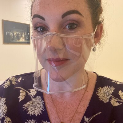 Completely Clear Face Mask With Nose Wire Invizimask - Etsy