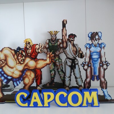 Capcom Video Game Logo Sign 8.25in 3D Printed, Man Cave, Game Room ...