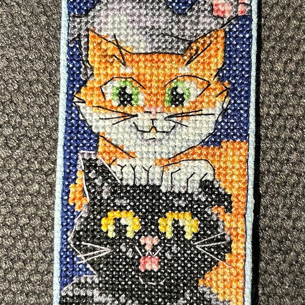 Cat Bookmark Cross Stitch Pattern PDF Cute Kitties Pattern, Handmade ...