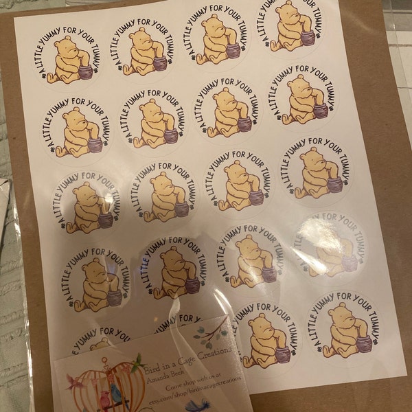 Classic Bear Stickers - READY TO SHIP. A Little Yummy for Your Tummy ...
