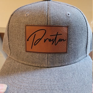 4 Custom Cattle Tag Hat Hat Cap Leather Engraved Leather | Etsy