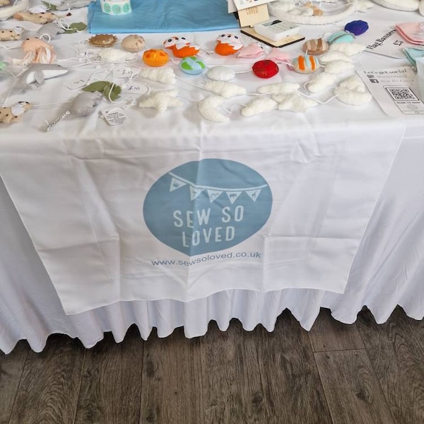Custom Table Runner Logo, 76 X 152 Cm, Tablecloth, Printed Table Runner ...